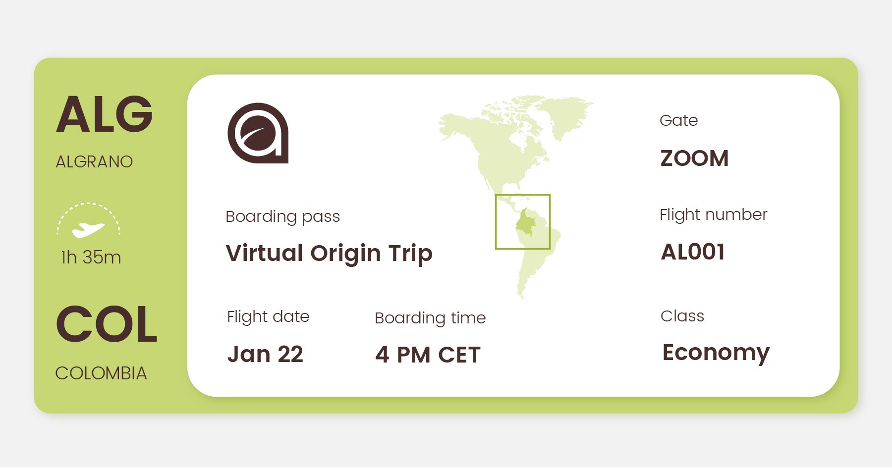 Join our virtual origin trip to Colombia Join our virtual origin trip to Colombia